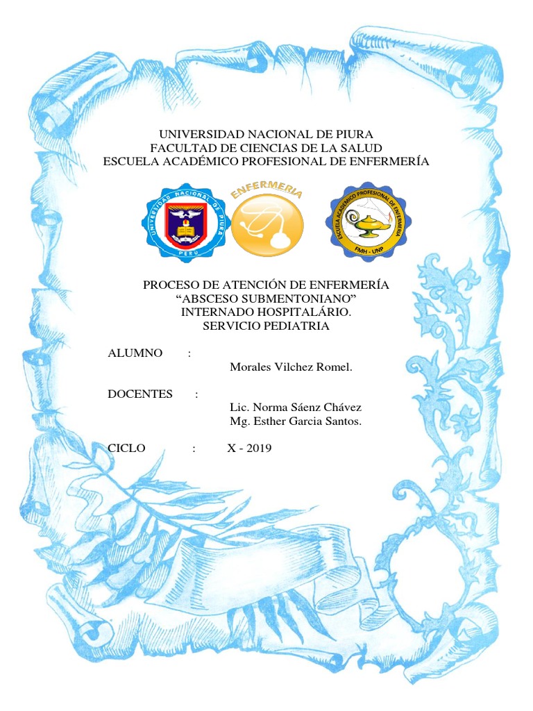 Proceso de Atención: Absceso Submentoniano | PDF | Enfermería | Medicina