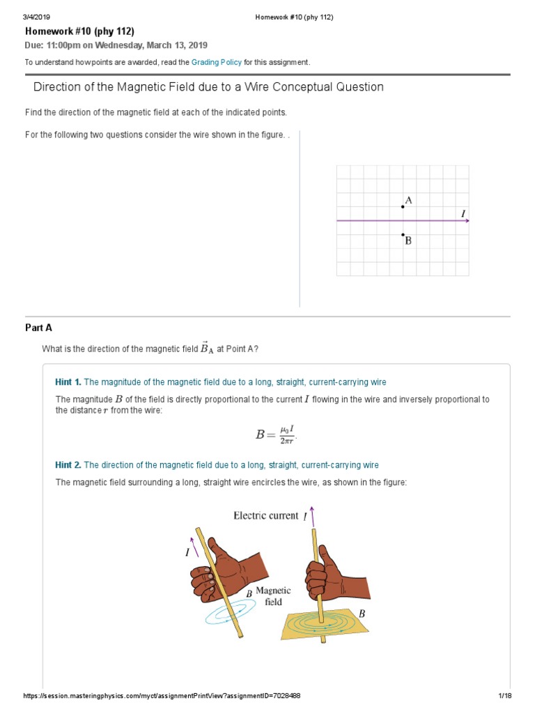 Homework #10 (Phy 112) Solutions | PDF | Magnetic Field | Euclidean Vector