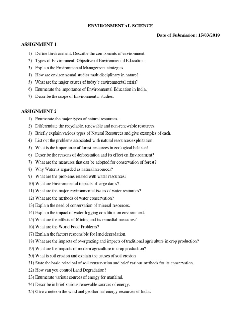 Assignment Environmental Science Download Free Pdf Ecosystem