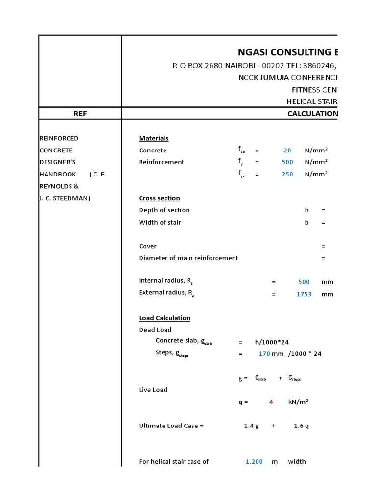 Ngasi Consulting Engineers: REF Calculation | PDF | Helix | Physics