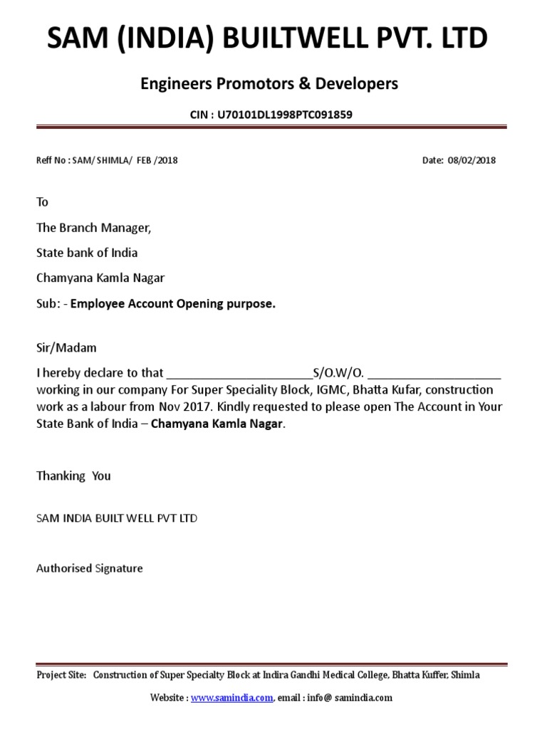 Sam (India) Builtwell Pvt. LTD: Engineers Promotors & Developers | PDF