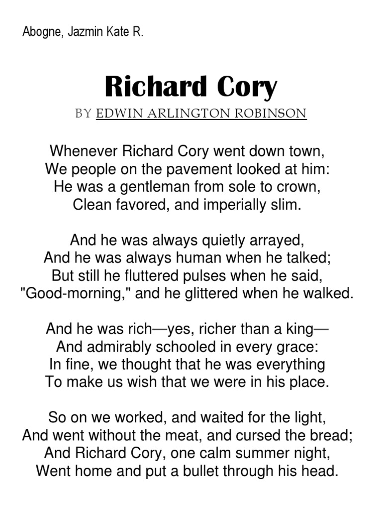 Richard Cory | PDF