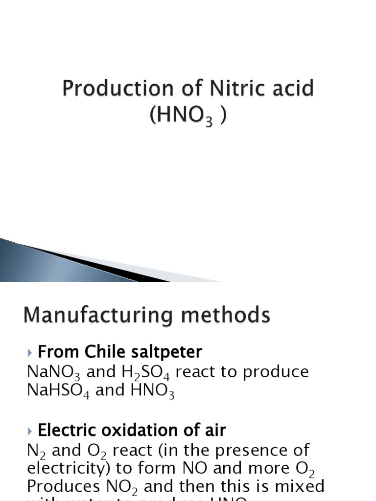 HNO3 Production PDF | PDF