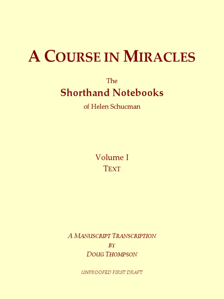 A Course in Miracles | PDF | Paragraph