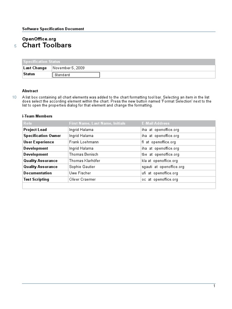 Chart Toolbars: Specification Status | PDF | Icon (Computing) | Software