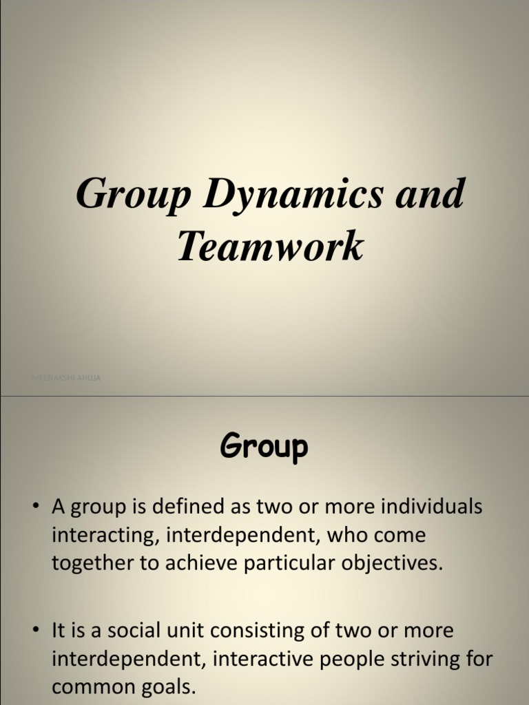 Group Dynamics | PDF | Psychological Concepts | Social Psychology