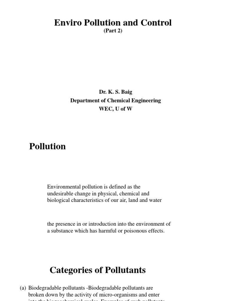 Environmental Pollution: Types & Solutions | PDF | Water Pollution ...