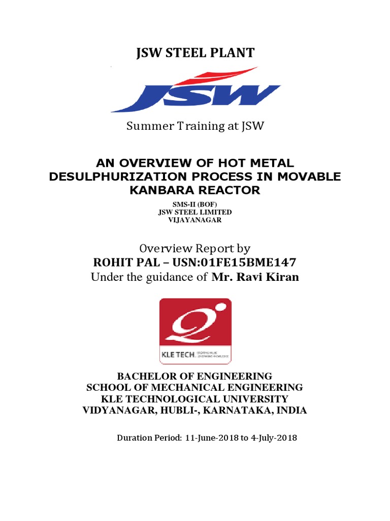 JSW Report 2018 PDF | Download Free PDF | Rolling (Metalworking) | Steelmaking