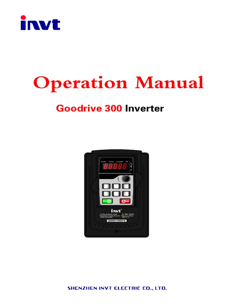 GD300 Operation Manual PDF | PDF | Power Inverter | Electric Motor