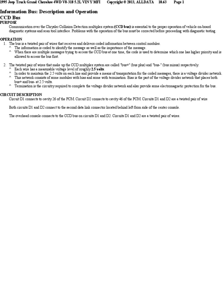 Information Bus: Description and Operation CCD Bus | PDF | Business ...