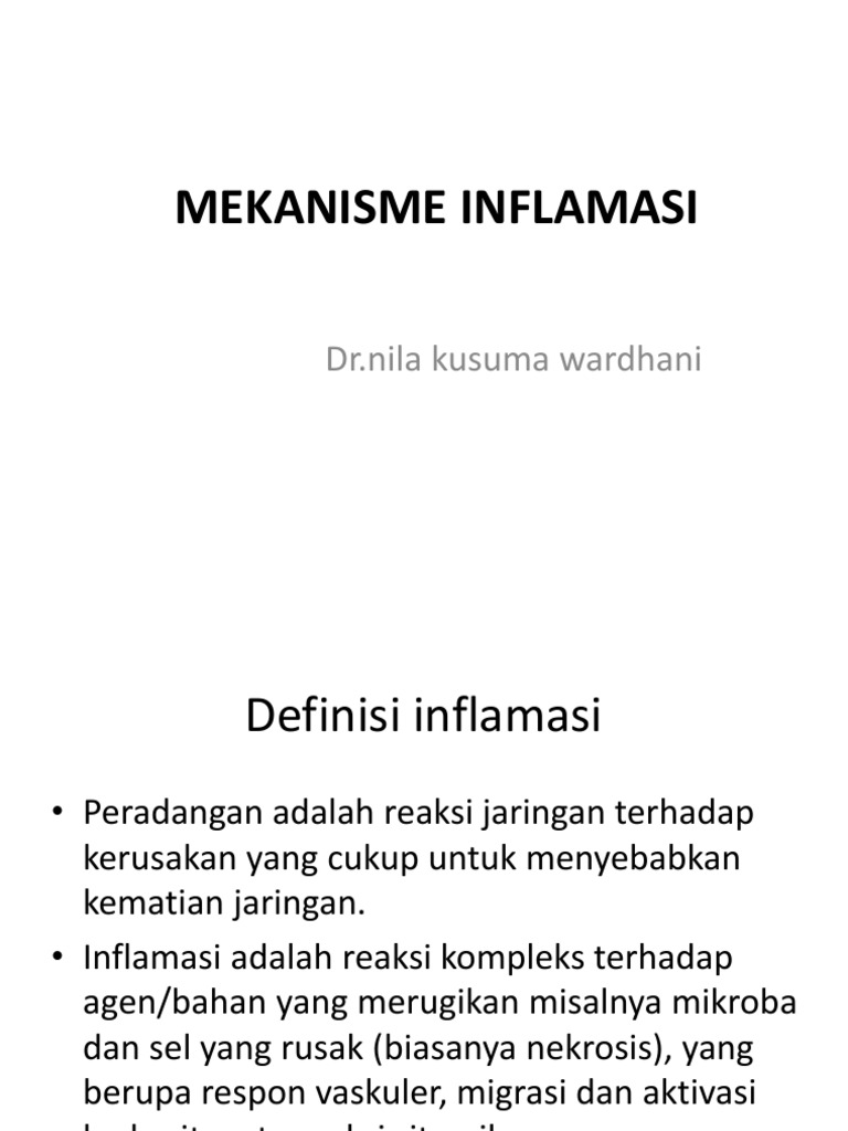 Mekanisme Inflamasi dan Fungsinya | PDF