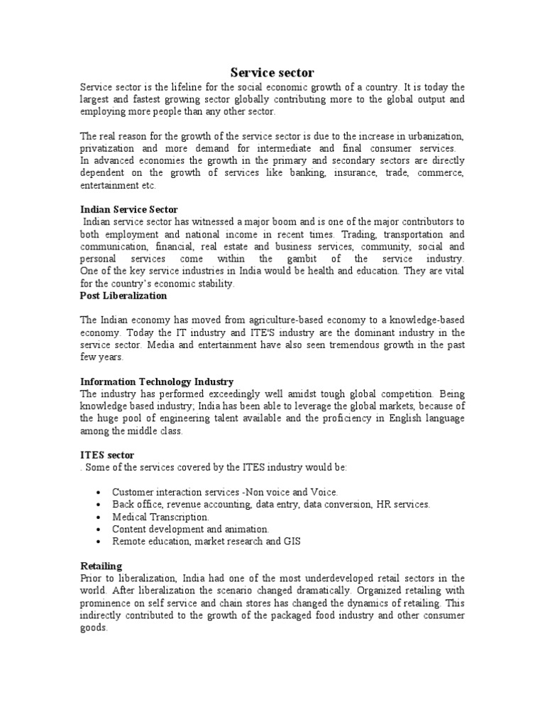 Service Sector Trends | PDF | Tertiary Sector Of The Economy | Banks