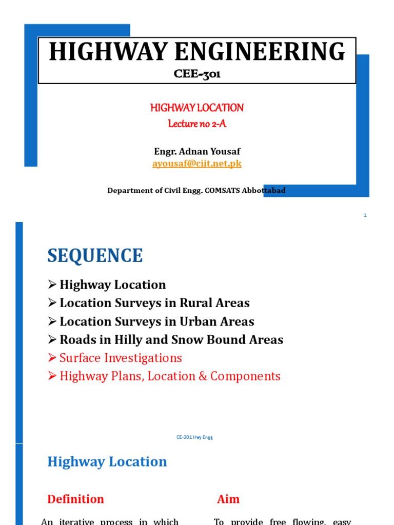 Highway Location and Survey Techniques | PDF | Surveying | Road