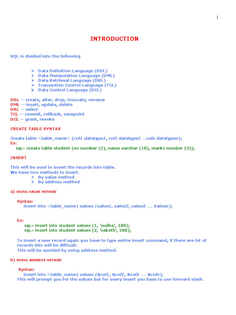 SQL PLSQL | PDF | Data Management | Exponentiation