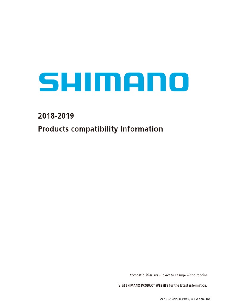 Shimano 2018-2019 Compatibility v037 en | PDF | Adventure Travel ...