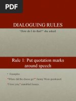 Dialogue Rules Handout | PDF | Punctuation | Notation