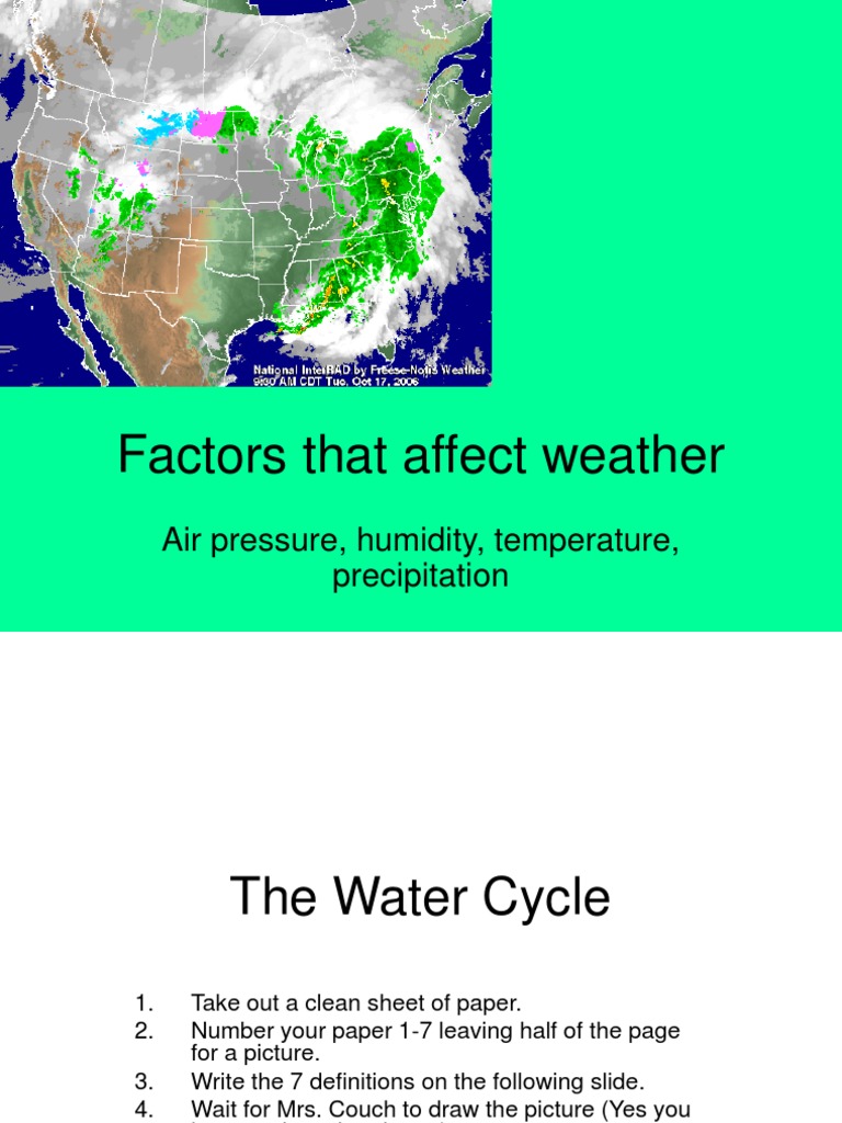 Factors That Affect Weather2 | PDF | Water Vapor | Precipitation