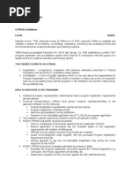 TESDA Guidelines for Training Regulations | PDF | Vocational Education