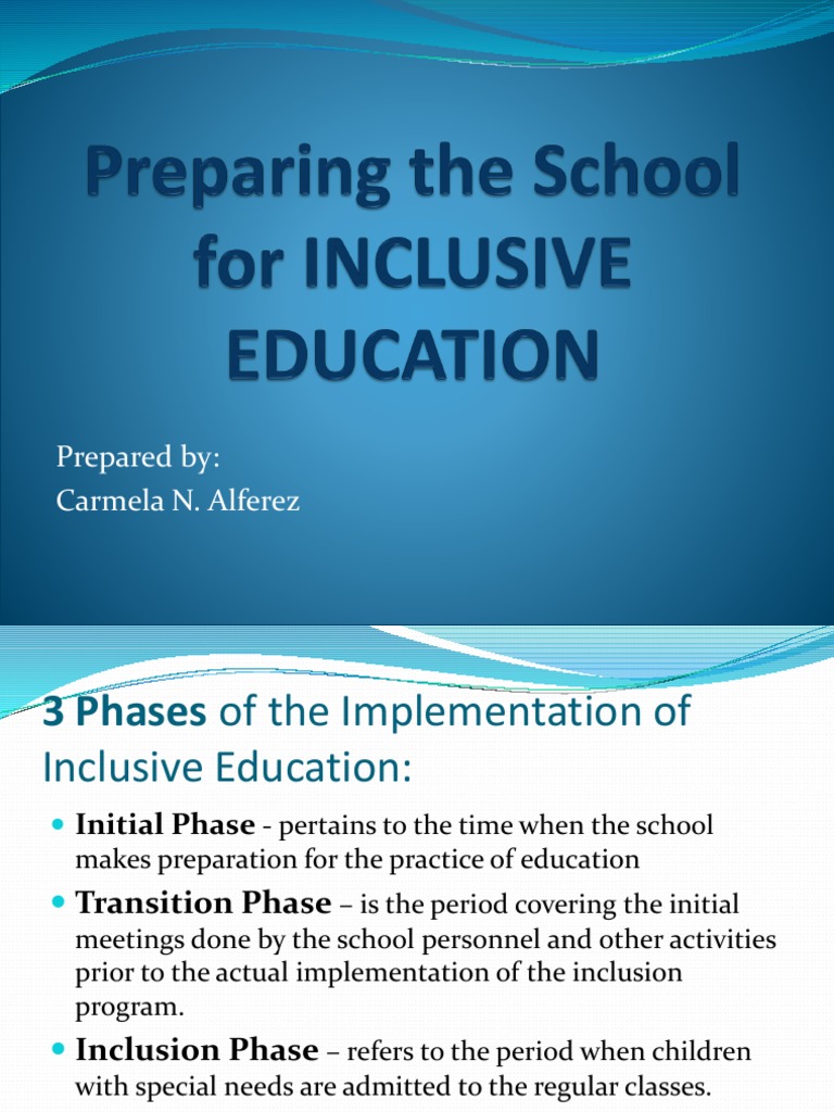 Inclusive Education Guide | PDF | Inclusion (Education) | Teachers