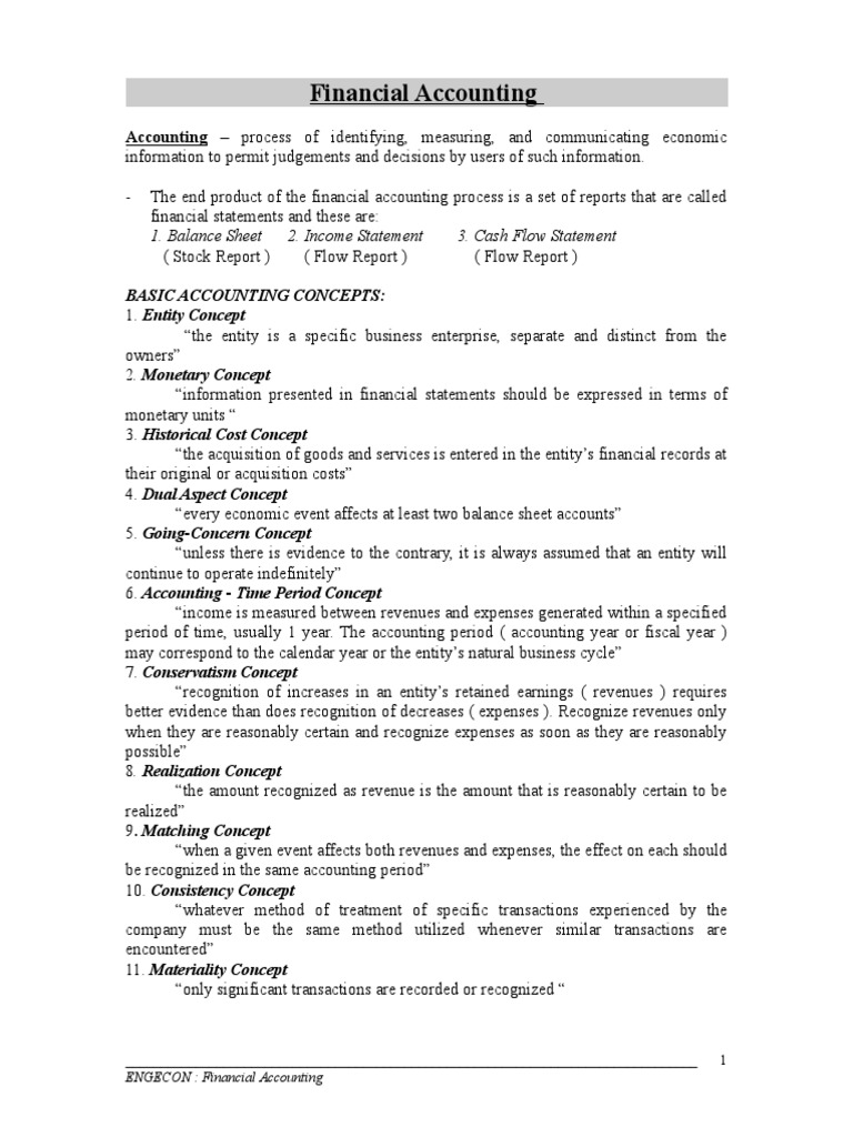 Financial Accounting: Accounting - Process of Identifying, Measuring ...