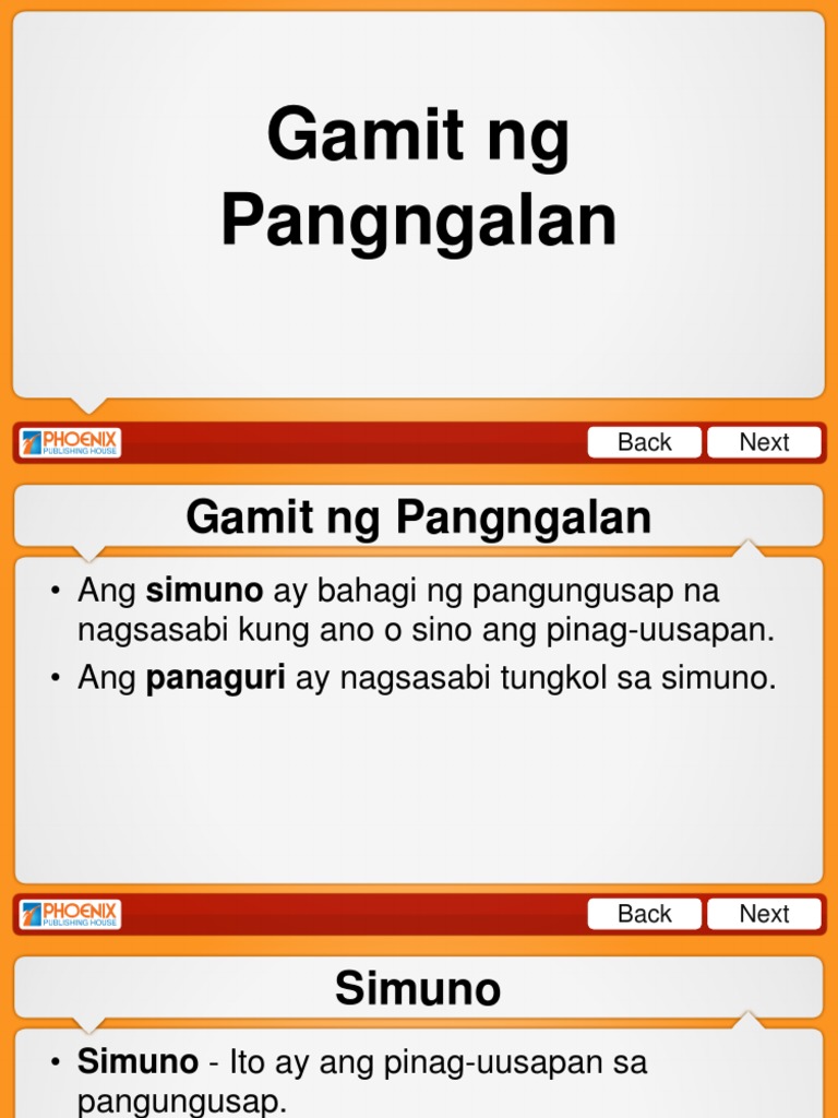 Gamit NG Pangngalan | PDF