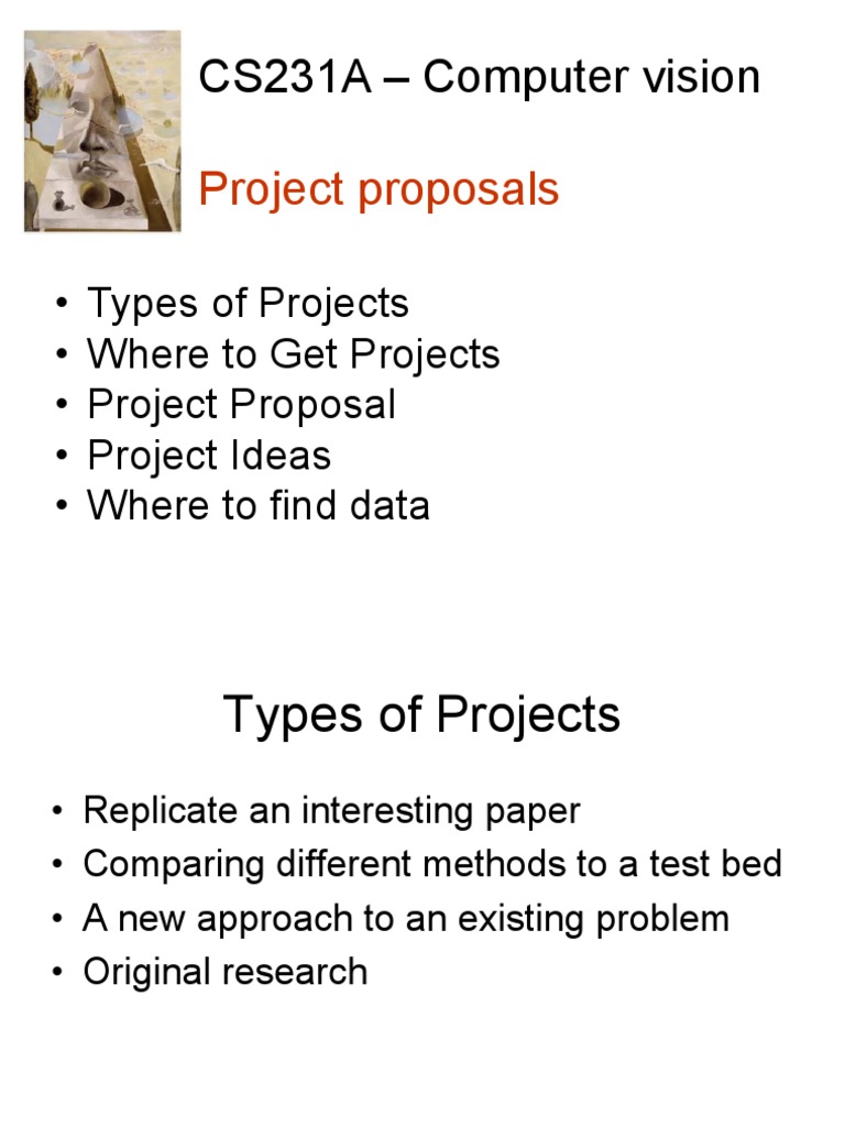 CS231A - Computer Vision: Project Proposals | PDF | Computer Vision ...