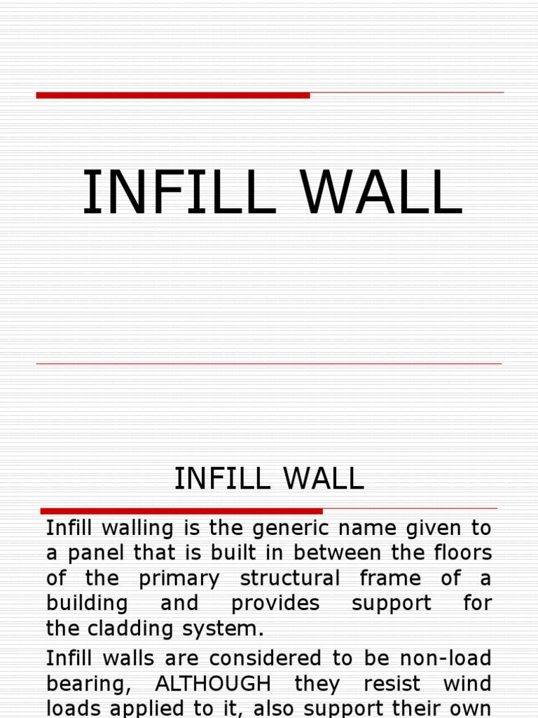 Infill Wall | PDF | Wall | Framing (Construction)