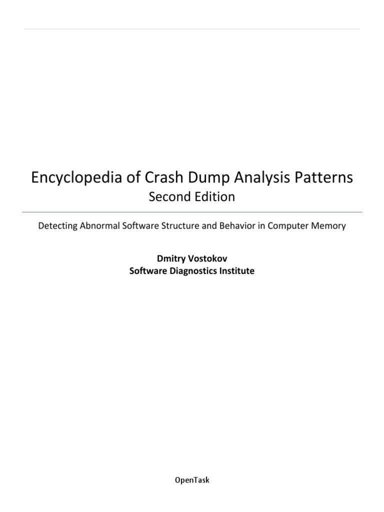 Encyclopedia of Crash Dump Analysis Patterns PDF | PDF | Thread (Computing) | Kernel (Operating ...