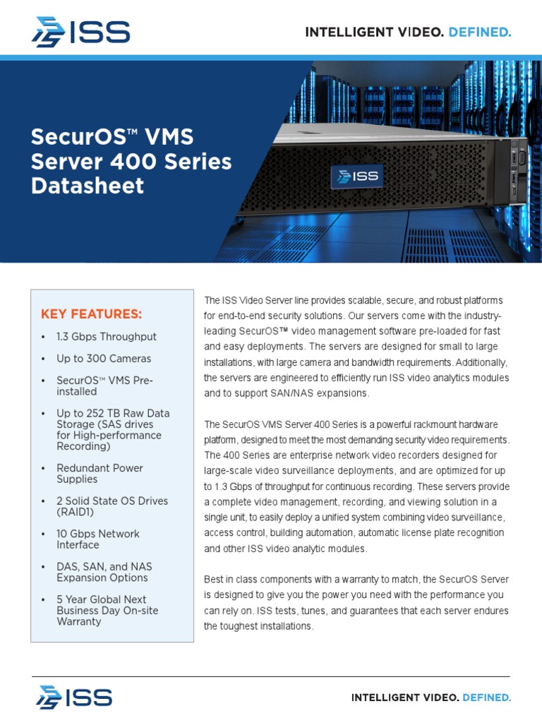 SecurOS VMS Server 400 Datasheet en | PDF | Solid State Drive ...