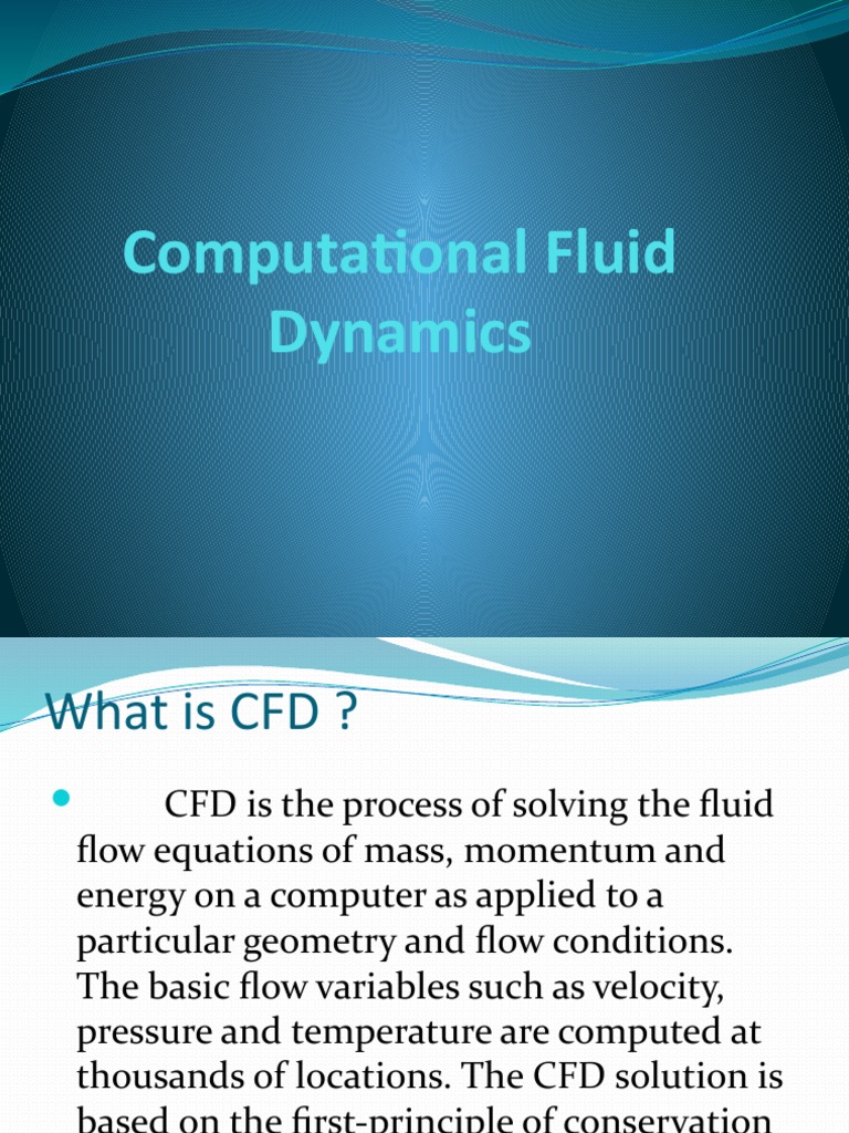Cfd Basic Pdf Computational Fluid Dynamics Fluid Dynamics 
