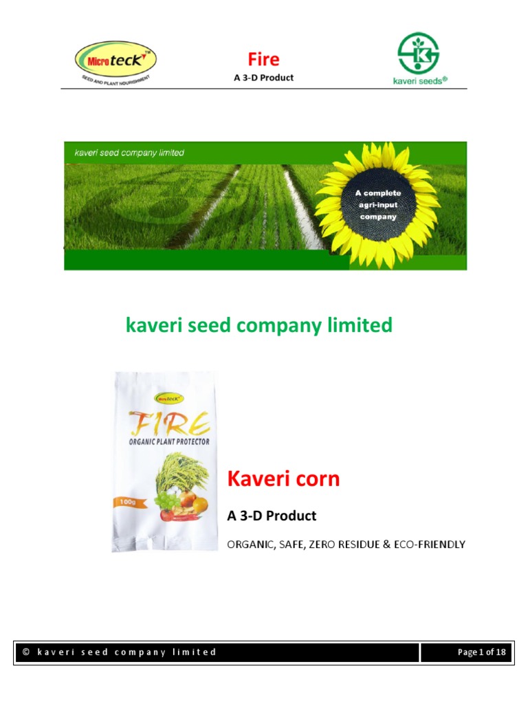 Kaveri Seed Company Limited | PDF | Pest (Organism) | Agronomy