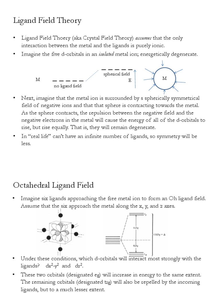 Understanding Ligand Field Theory | PDF | Coordination Complex | Ligand