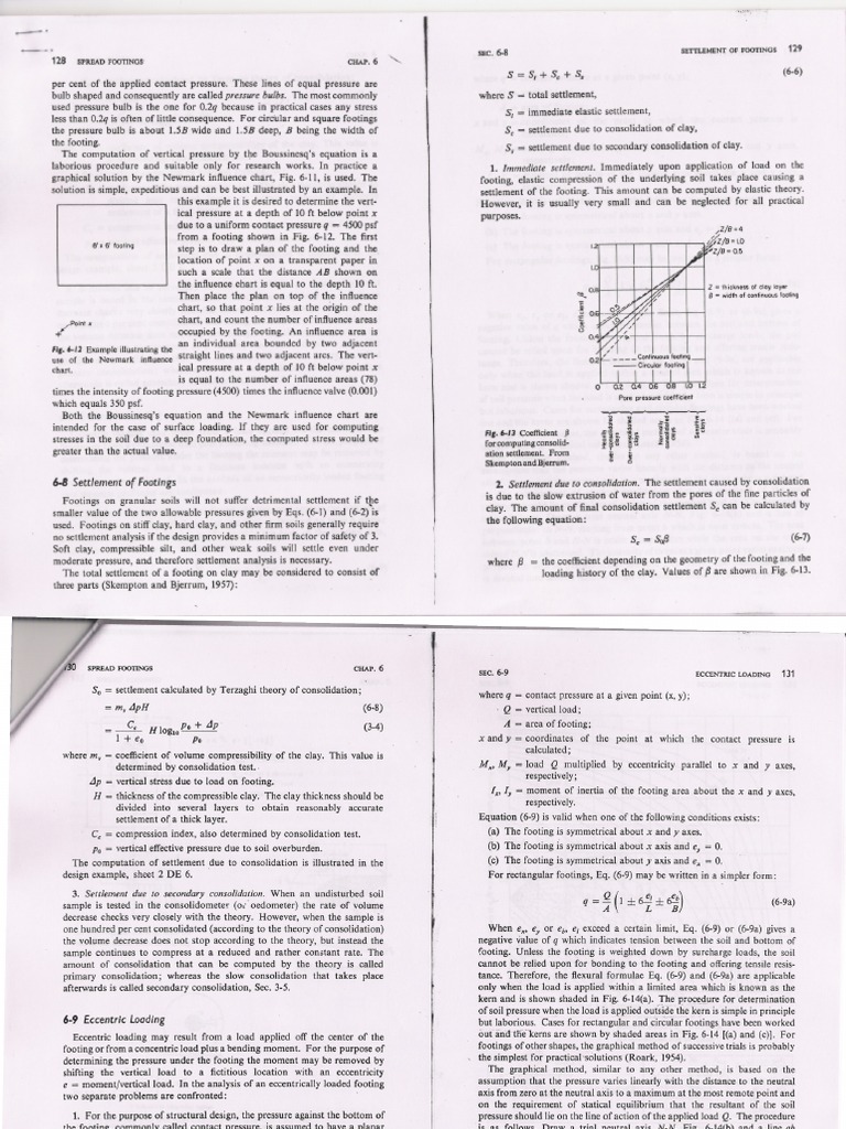 Base Pressure Calculations for Footings | PDF | Soil | Civil Engineering