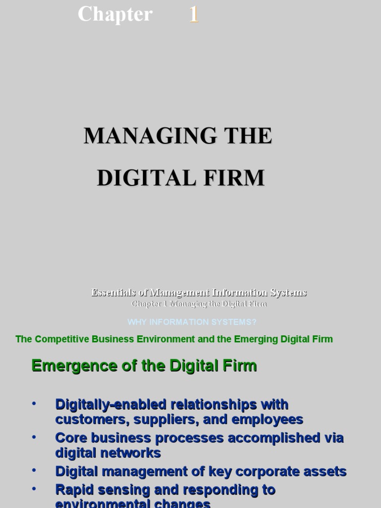 Managing The Digital Firm | PDF | Information System | Business Process