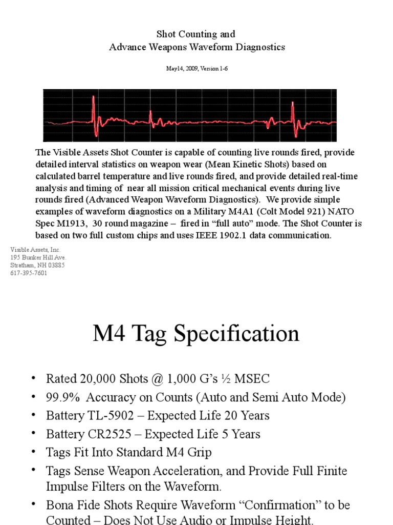 Shot Counting and Advance Weapons Waveform Diagnostics: May14, 2009 ...