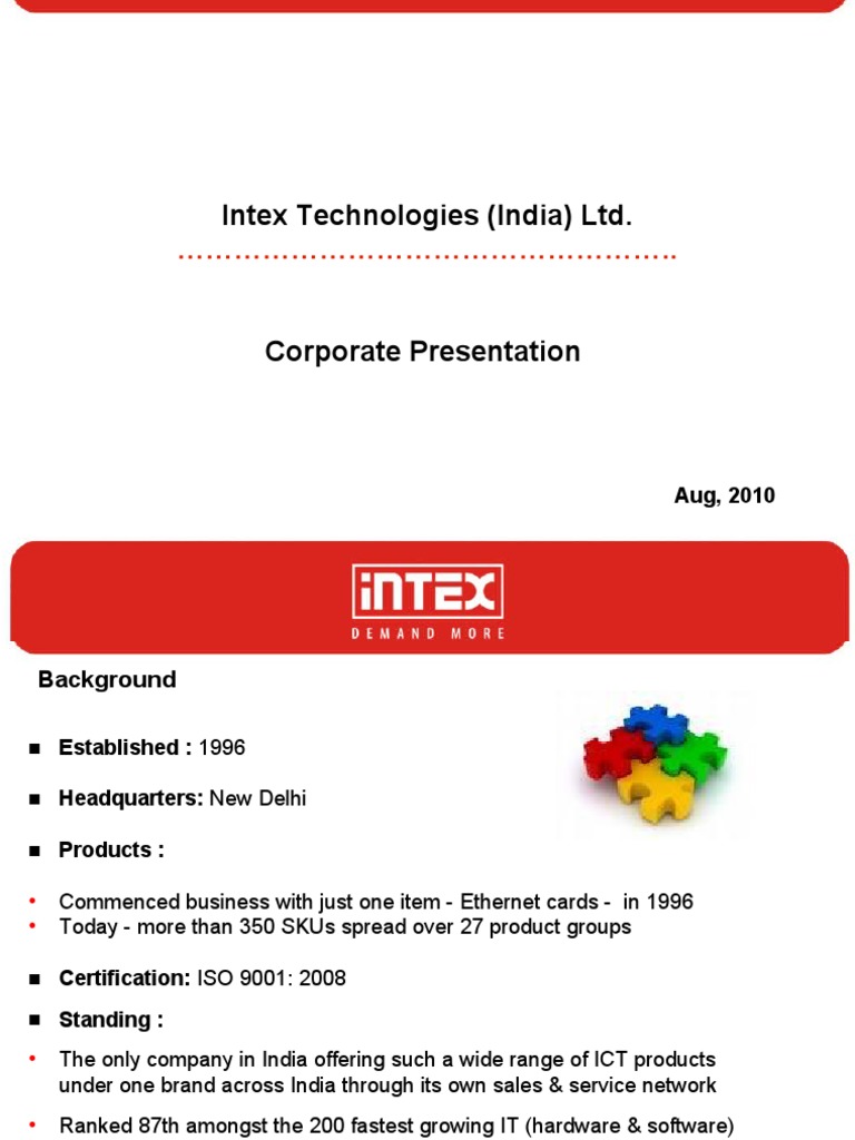 Intex Technologies (India) LTD | PDF | Personal Computers | Retail