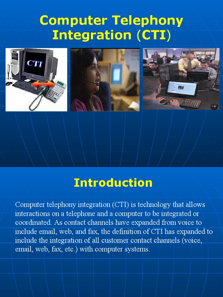 Computer Telephony Integration (CTI) | PDF | Interactive Voice Response ...