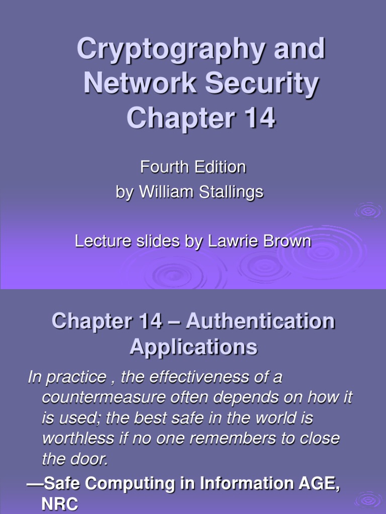 Cryptography and Network Security: Fourth Edition by William Stallings ...