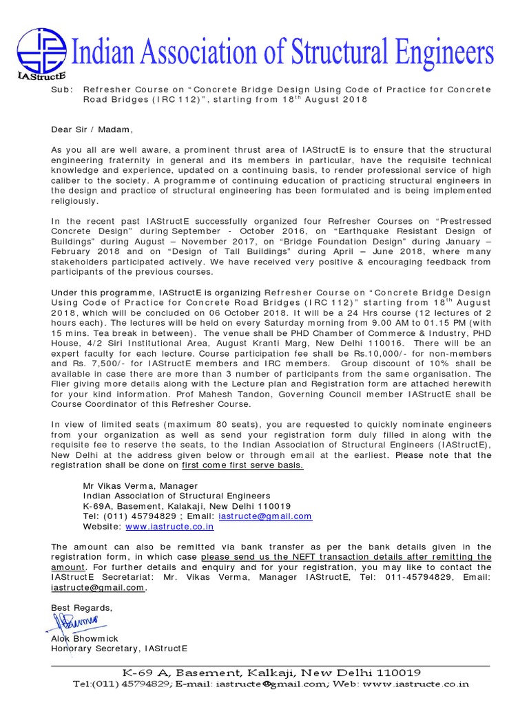 K-69 A, Basement, Kalkaji, New Delhi 110019: WWW - Iastructe.co - in | PDF | Prestressed ...