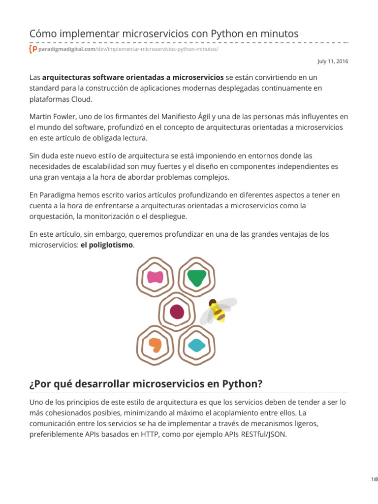 Cómo Implementar Microservicios Con Python en Minutos | PDF | Lenguaje de programación | Python ...