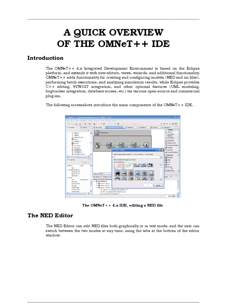 A Quick Overview Of The Omnet Ide Pdf Command Line Interface Simulation