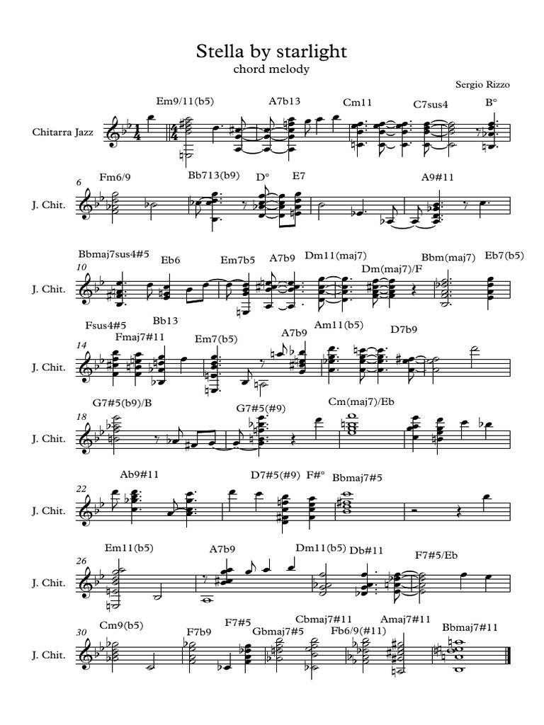 Stella by Starlight: Chord Melody | PDF