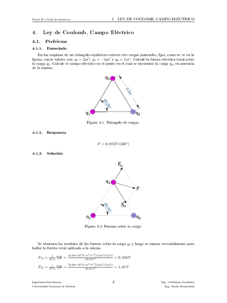EJERCICIOS RESUELTOS DE ELECTROSTATICA.pdf | Carga eléctrica | Campo ...