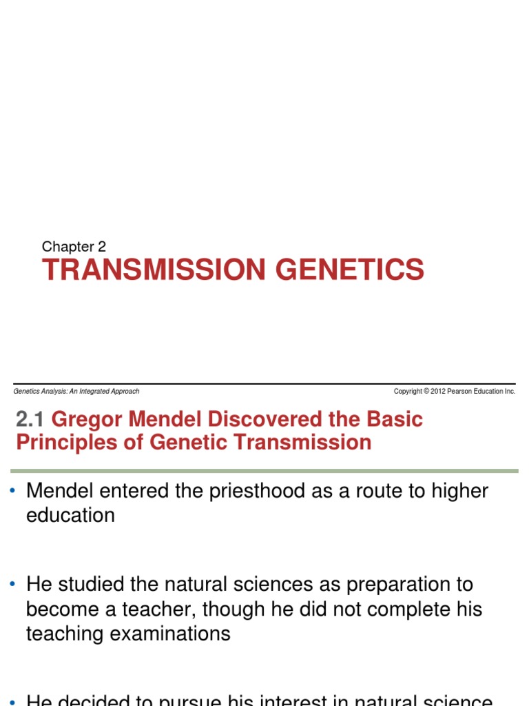 Transmission Genetics: Genetics Analysis: An Integrated Approach | PDF ...