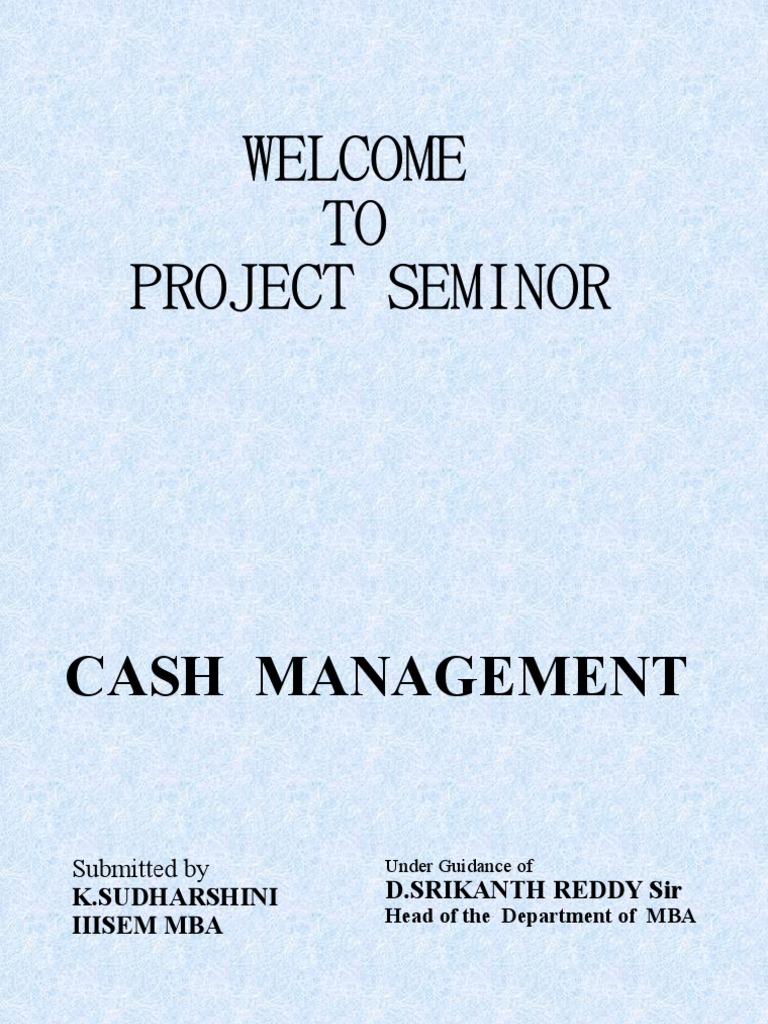 Welcome TO Project Seminor | PDF