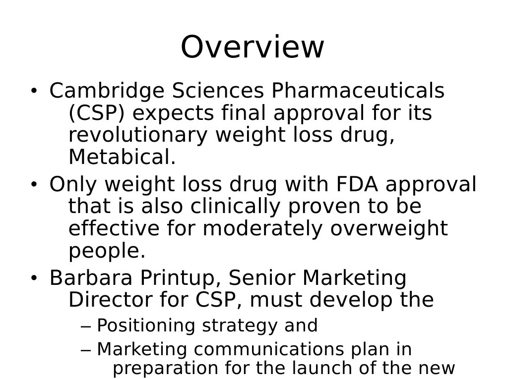 Positioning Strategy and - Marketing Communications Plan in Preparation ...