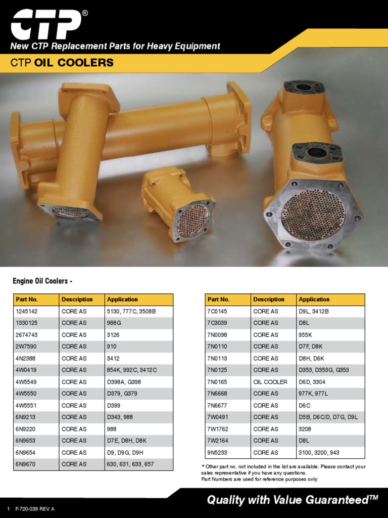 Oil Coolers | PDF | Vehicles | Motor Vehicle