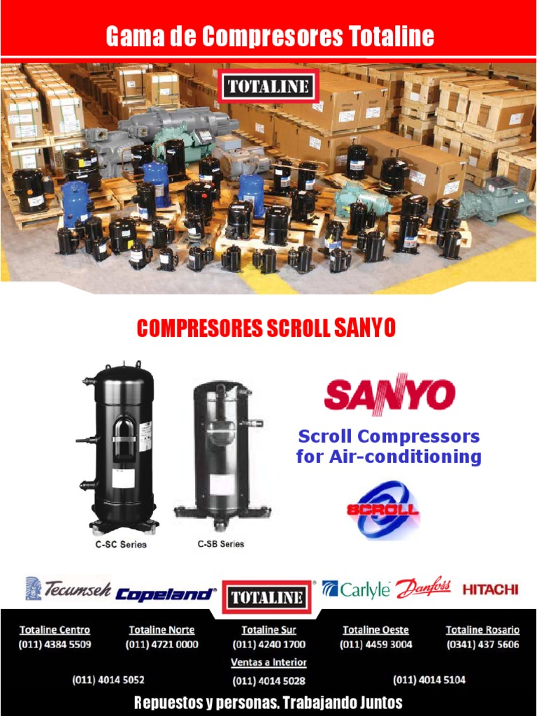 Flyer Compresores Scroll Sanyo Panasonic | PDF