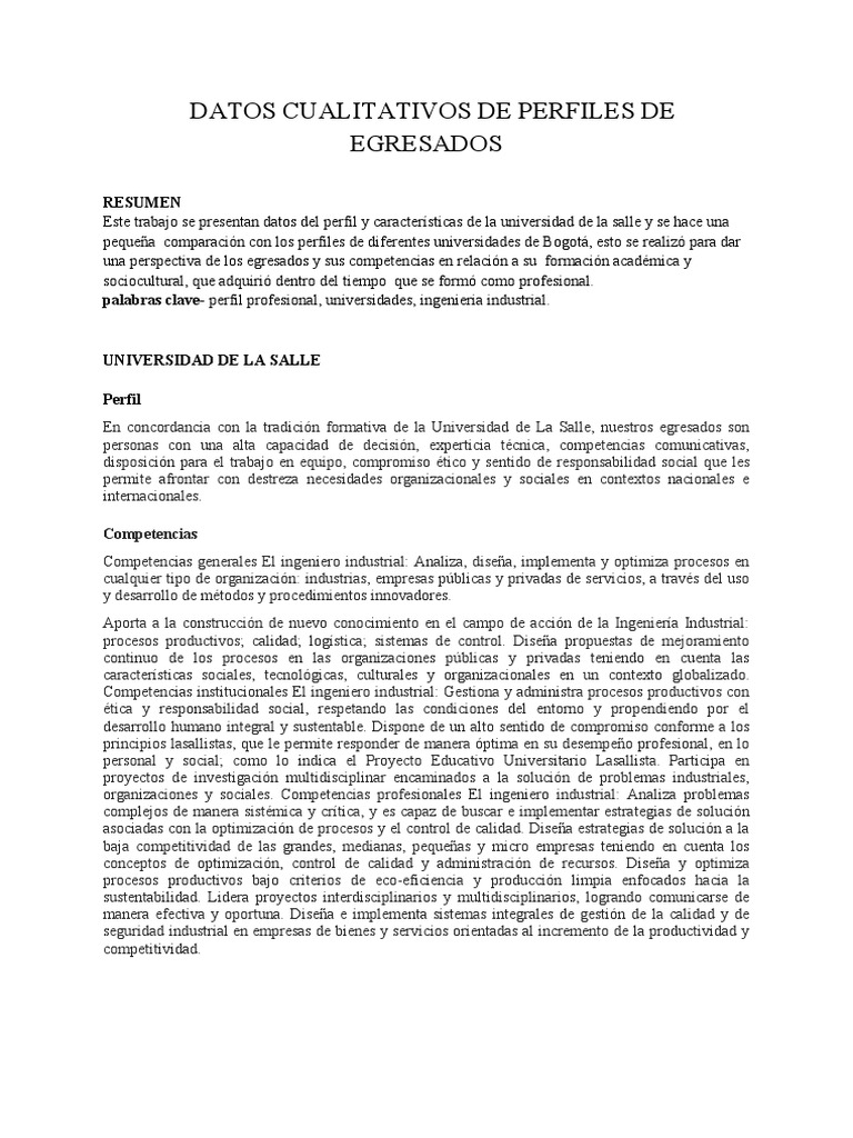 Perfil Del Egresado
