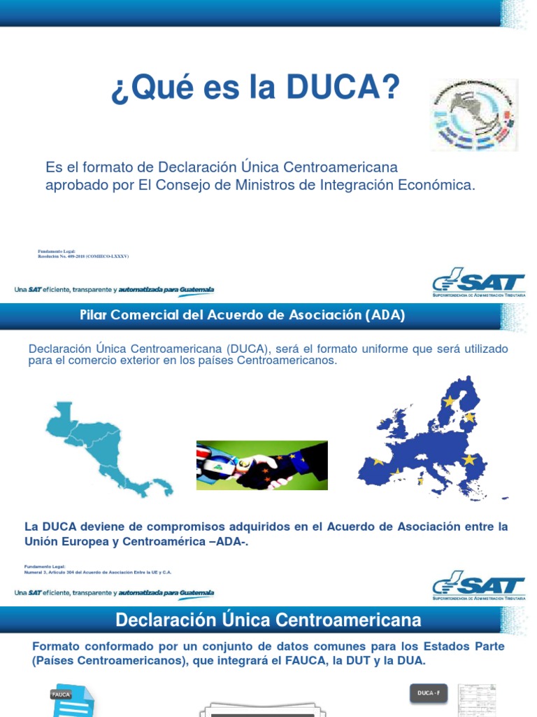 Definición de la DUCA en Aduanas | PDF
